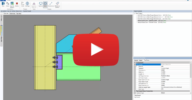 RISA | Displaying r0 and ru Calculations for Welds in RISAConnection