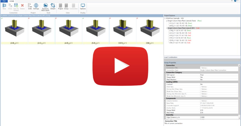 RISA | Beam over Column Connection now available in RISAConnection v14