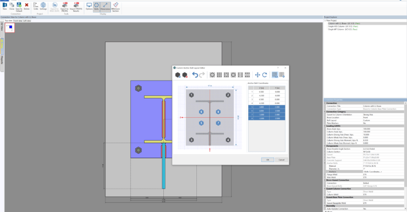 RISA | Video: Custom Anchor Bolt Layouts in Column Base Plates