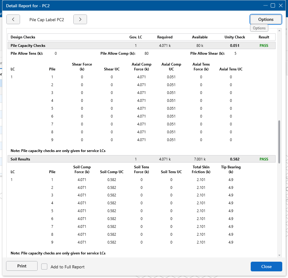RISA | Concrete Pile Design for Pile Caps
