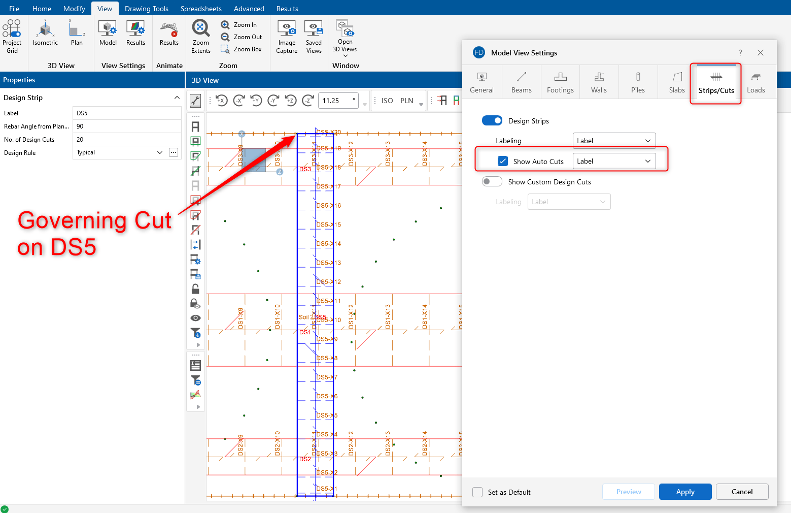 RISA | Understanding the Slab Design Cut Results
