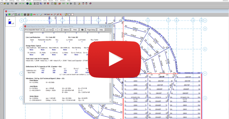 RISA | Updated Floor Vibration Calculation per AISC Design Guide #11