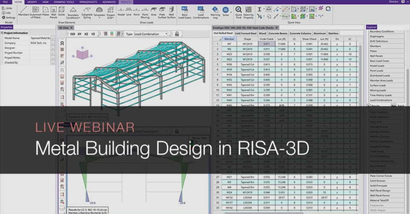 RISA | How to Run a Basic Dynamic Eigensolution in RISA-3D?