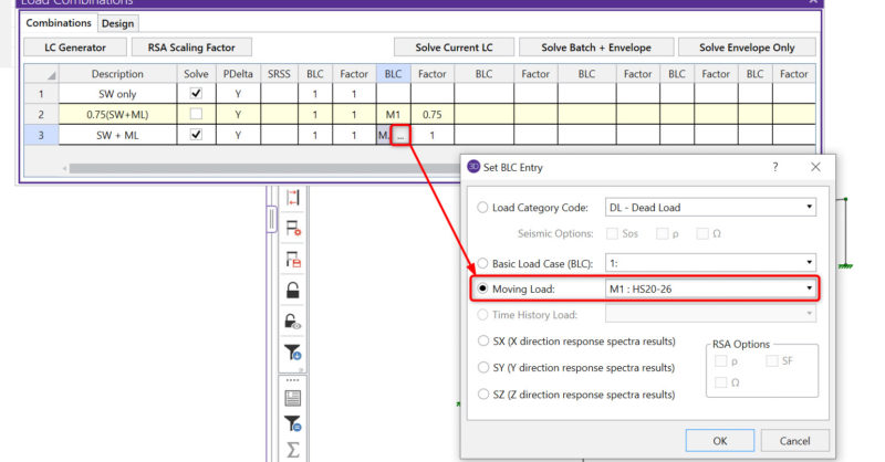RISA | Include Moving Load in Batch Solution