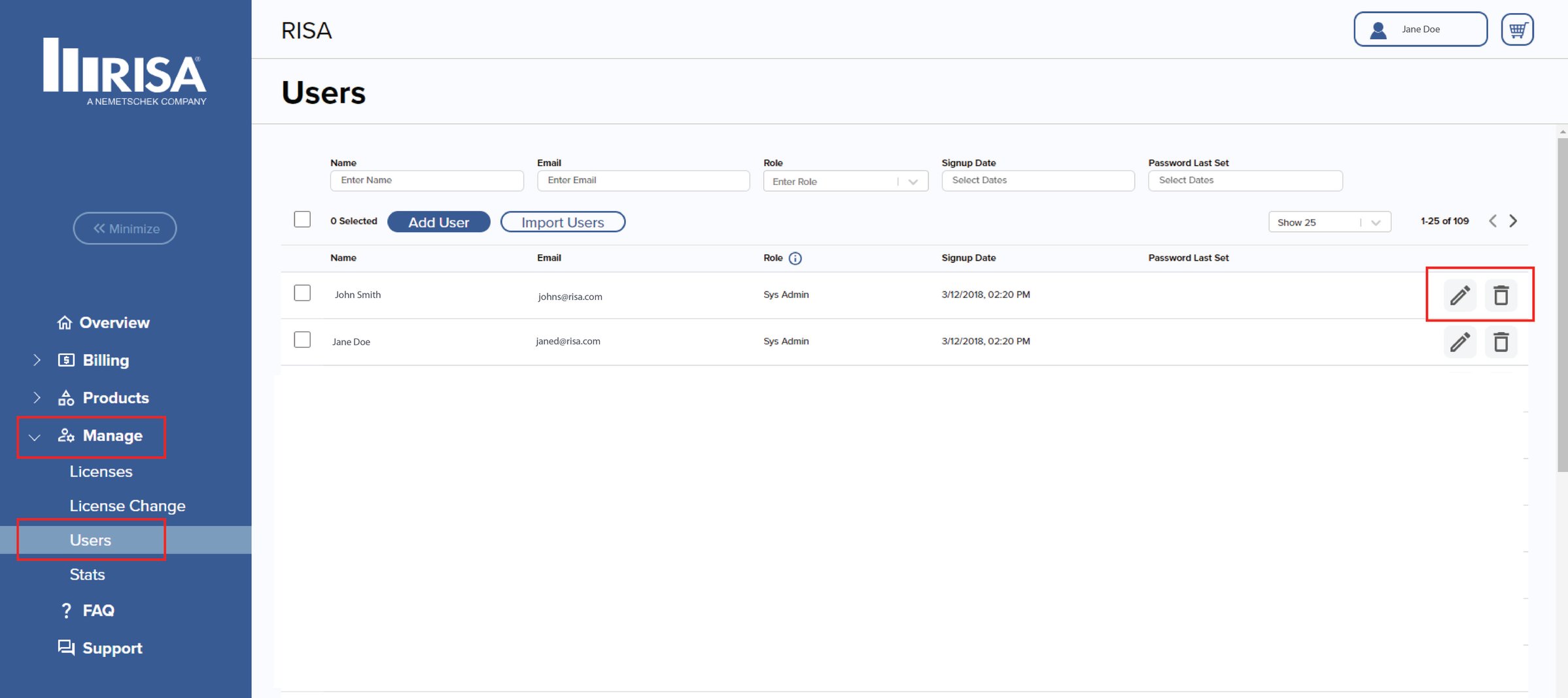 RISA | Understanding RISA Licensing Roles