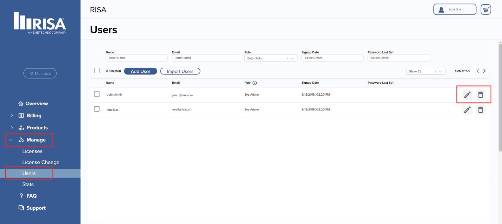 RISA | Understanding RISA Licensing Roles