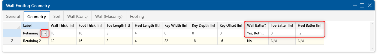 RISA | Battered Retaining Wall Design