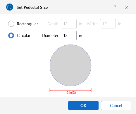 RISA | Circular Pedestals on Spread Footings