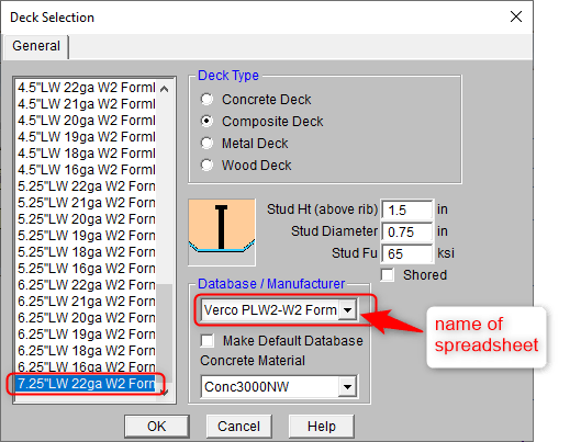 RISA | How to Add a Composite Deck to the RISAFloor Deck Database