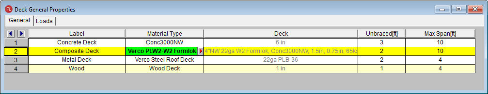 RISA | How to Add a Composite Deck to the RISAFloor Deck Database
