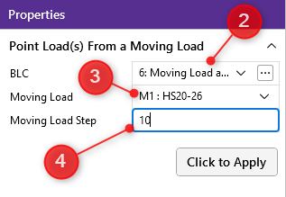 RISA | How to View Step Results for Moving Loads in RISA-3D?