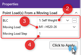 RISA | How to View Step Results for Moving Loads in RISA-3D?