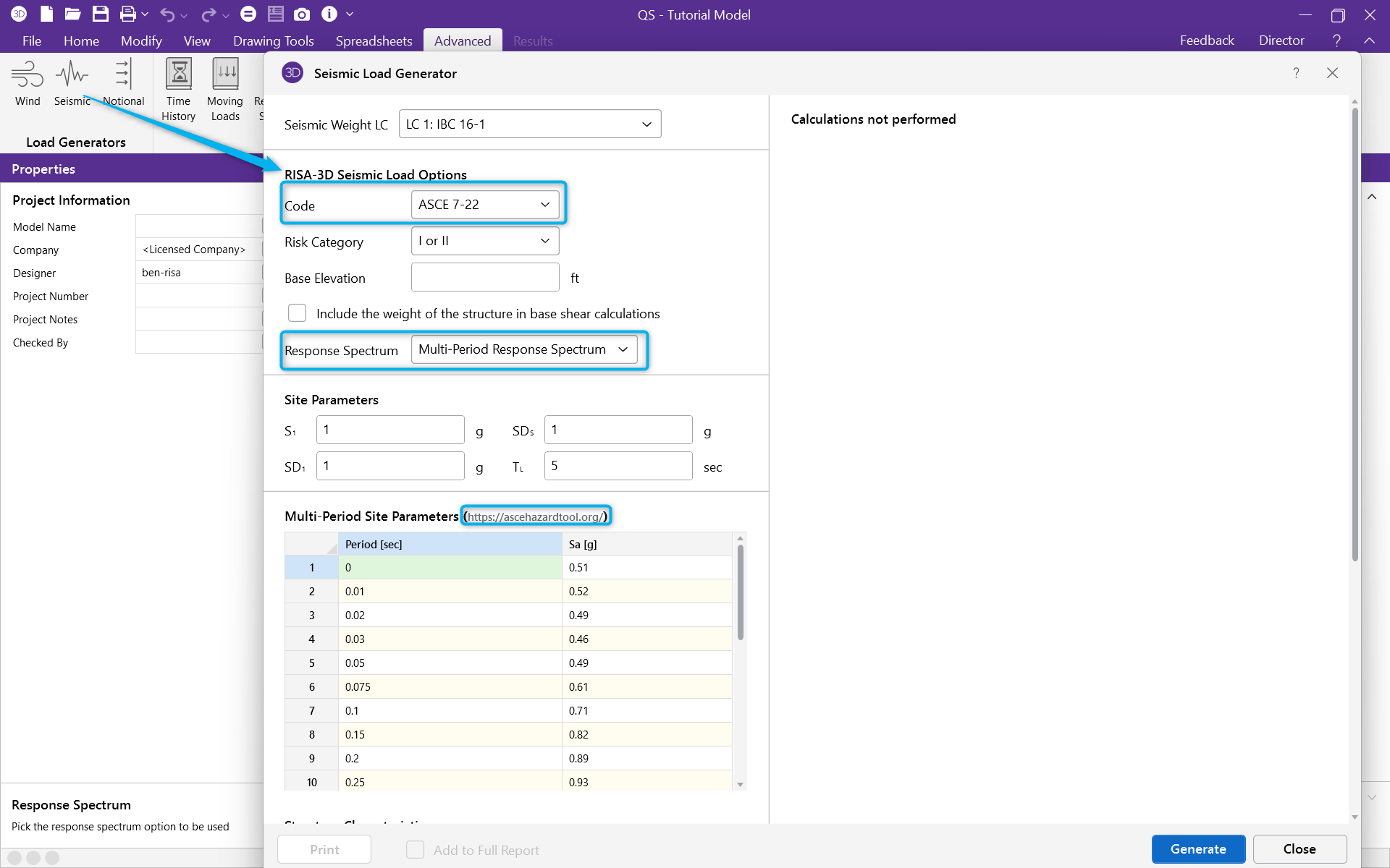 How to Use Multi-Period Response Spectrum Data for Seismic Load Generation?
