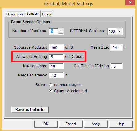 RISA | Gross and Net Soil Pressures