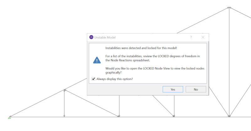 RISA | Are You Receiving Instability Warnings for Your Truss Model in…