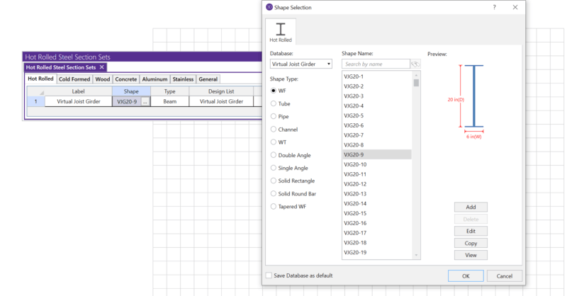 RISA | Using Virtual Joist Girders in RISA-3D