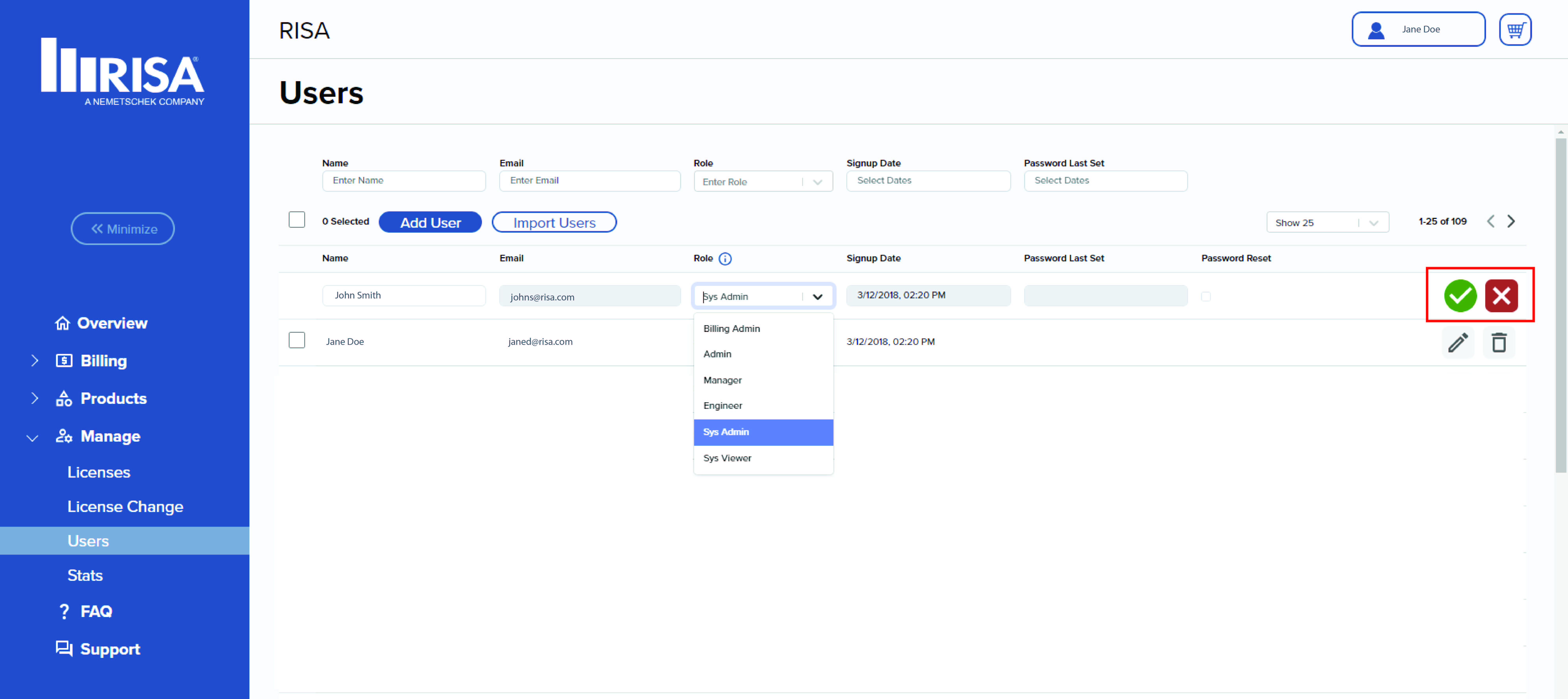 RISA | Understanding RISA Licensing Roles